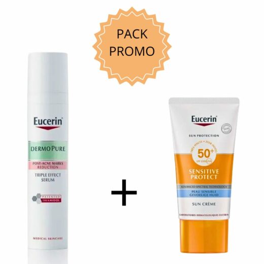 Eucerin Dermopure Triple Effect Serum 40ml+Sun Creme spf50+ 50ml Pack ...